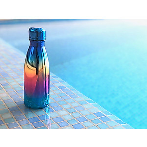 CHILLOUT LIFE Stainless Steel Water Bottle for Kids School: 12 oz Double Wall Insulated Cola Bottle Shape for Cold and Warm Drinks, BPA Free Metal Sports Bottle for Boys, Girls & Women