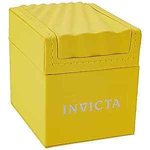 Invicta Unisex Adults Aviator 50mm Stainless Steel Black dial (Mens Standard, Golden)