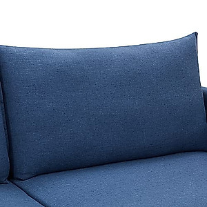 65.8" Modern Design Couch Soft Linen Upholstery Loveseat for Compact Living Space, Apartment, Dorm.
