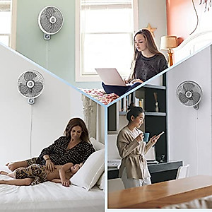 Lasko 16" 3-Speed Oscillating Wall Mount Fan for Indoor Use, M16900, Light Grey