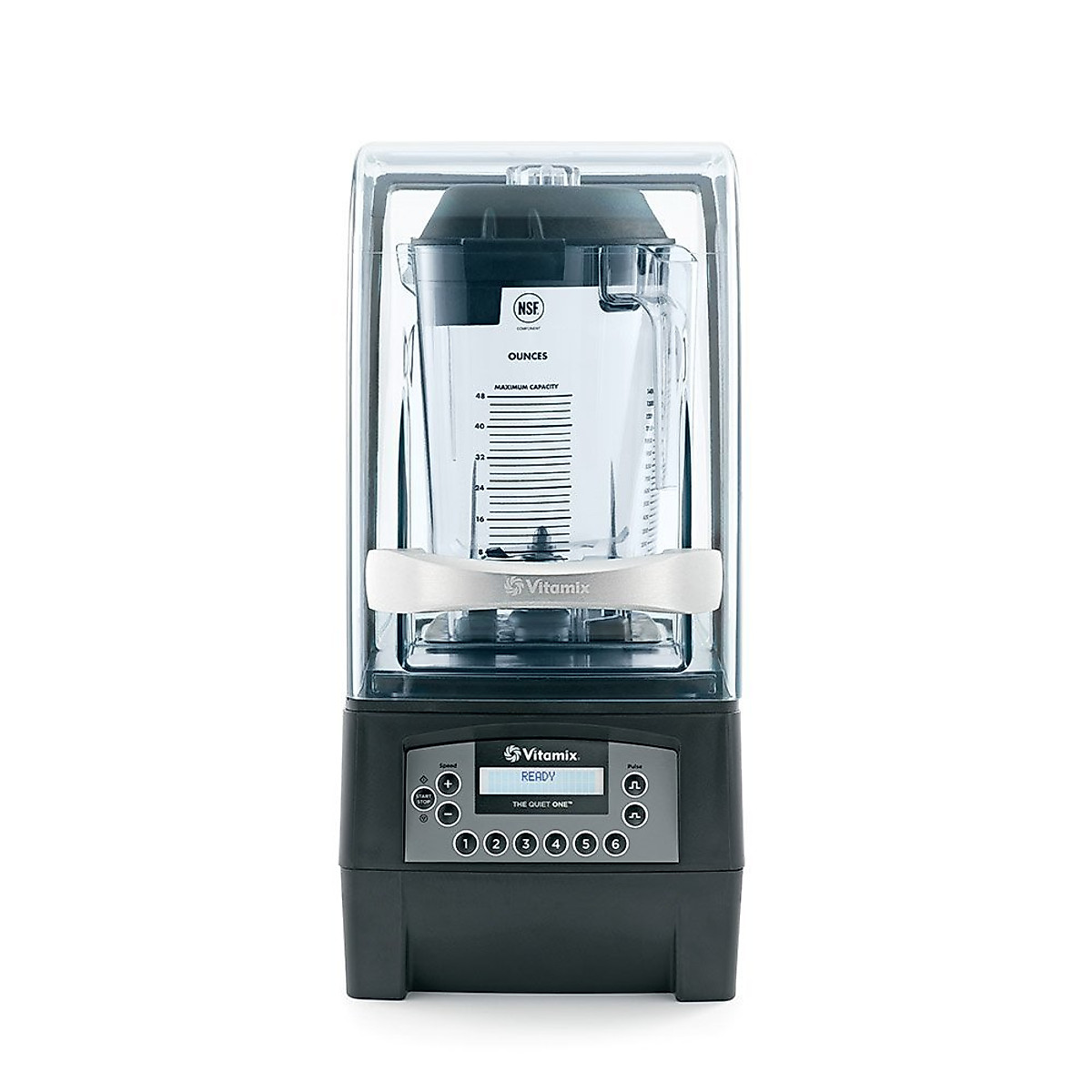 Vitamix 36019 The Quiet One On-Counter Bar Type 48 Oz Blender, black/clear