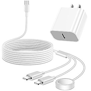 30W USB-C Fast Charger for Apple Watch and iPhone, 3-in-1 Magnetic Charging Cable Compatible with Series 8/7/6/SE/5/4/3/2 and iPhone 14/13/12/11/Pro/Max/Xs/XR/8