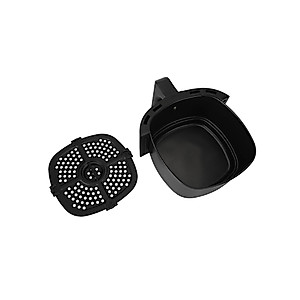 Compact 2.2 Quart Air Fryer, Non-Stick, Dishwasher Safe Basket, 1150W, Black