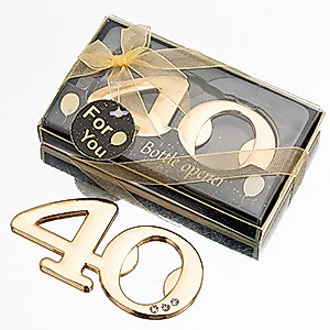 24PCS Latest 40 Bottle Openers for 40th Birthday Party Favors or 40th Wedding Anniversary Party Gifts 40th Birthday Party Gifts Souvenirs Decorations for Guests