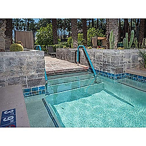 KoolGrips Comfort Cover 6 Foot Neoprene Zippered Hand Grip Rail Slip Cover Sleeve In Ground and Above Ground Swimming Pools, 1 Cover, Indian Teal Blue