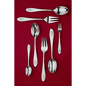 Spode Christmas Tree Serving Fork | Flatware Serving Utensils for your favorite Holiday Dishes | Premium Food Grade 18/10 Stainless Steel | Measures 10Inches | Dishwasher Safe
