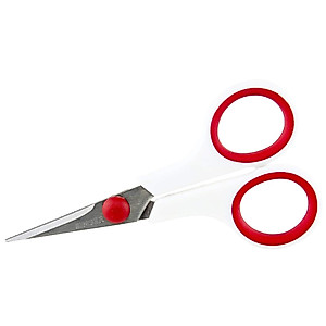 SINGER 3404 Scissors, 1-Pack, Red & White