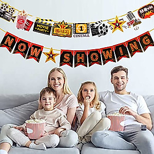 Movie Night Party Decoration Now Showing Banner Cinema Party Decoration Movie Theatre Birthday Party Banner for Movie Night Birthday Party Supplies