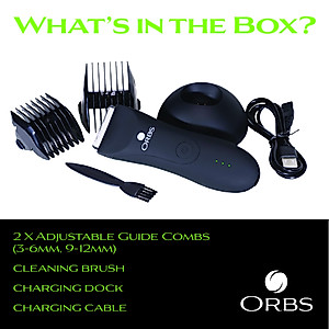 Orbs™ Electric Trimmer for Men, Premium Ball Trimmer/Shaver for Men, Waterproof Groin and Body Shaver Groomer, Replaceable Ceramic Blade Heads,100 Min Battery Life