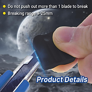 T TOVIA Blade Breaker - Portable Snap Off Blades 9mm-25mm with Keychain Hole Storage, Safely Dispose Used Blades, Lightweight & Easy to Carry (Black)