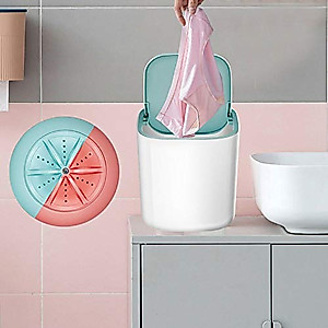 ZLXDP Mini Washing Machine Portable Personal Rotating Turbine Washer Home Business Trip Turbines Washer Convenient Laundry (Color : E)