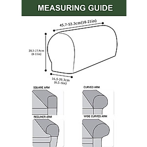 vctops Waterproof Faux Pu Leather Armrest Covers Vintage Stretch Arm Covers for Chairs Couch Sofa Armchair Slipcovers for Recliner Sofa 2pcs, Dark Coffee