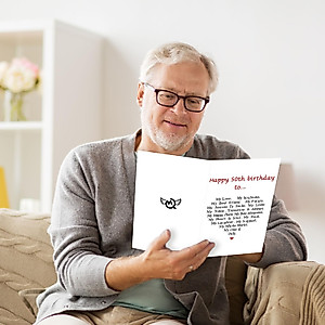 Funny 50th Birthday Card for Men Women,Romantic 50 Year Old Greeting Card for Boyfriend Husband,Naughty Love Anniversary Card for Wife Girlfriend,Special 50th Birthday Gifts For Only Love Him Her