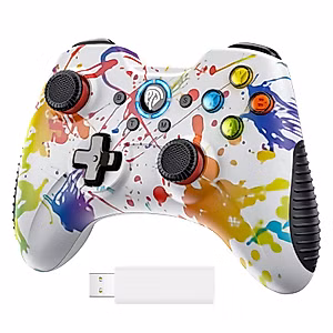 EasySMX Wireless Gaming Controller for Windows 7 8 10 11 12 PC/Laptop/PS3/Android/Switch/Steam Deck, Dual-Vibrate Gamepad Joystick Computer Game Controller with Turbo, 4 Customized Key