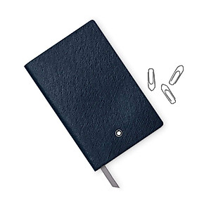 Montblanc Fine Stationery 118037 Notebook Leather Cover Indigo Lined Pages 14 x 9 cm