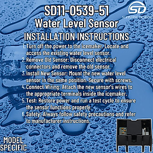 Supplying Demand 11-0539-51 Ice Machine Water Level Sensor - Replaces 02-3707-21