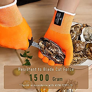 WORK FORMULA 4 pcs Cut Resistant Glove Food Grade Snug Fit for Women Men Kids Chefs Butchers (High Visible, Medium (Pack of 4))
