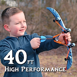 Zing Avatar Na'vi Defender Bow Pack - 1 Bow and 3 Suction-Cup Arrows, Officially Licensed Role-Play Bow, Shoots Safe Arrows Over 40ft, for Outdoor or Indoor Play, Age 8 and Up