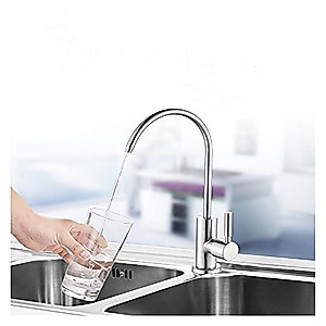 RTYUIE 1/4" Kitchen Faucet Direct Drinking Water Tap Water Purifier Faucet Kitchen Sink Drinking Water Impermeable Purifier Faucet Installation is Convenient for Smooth Water Outlet