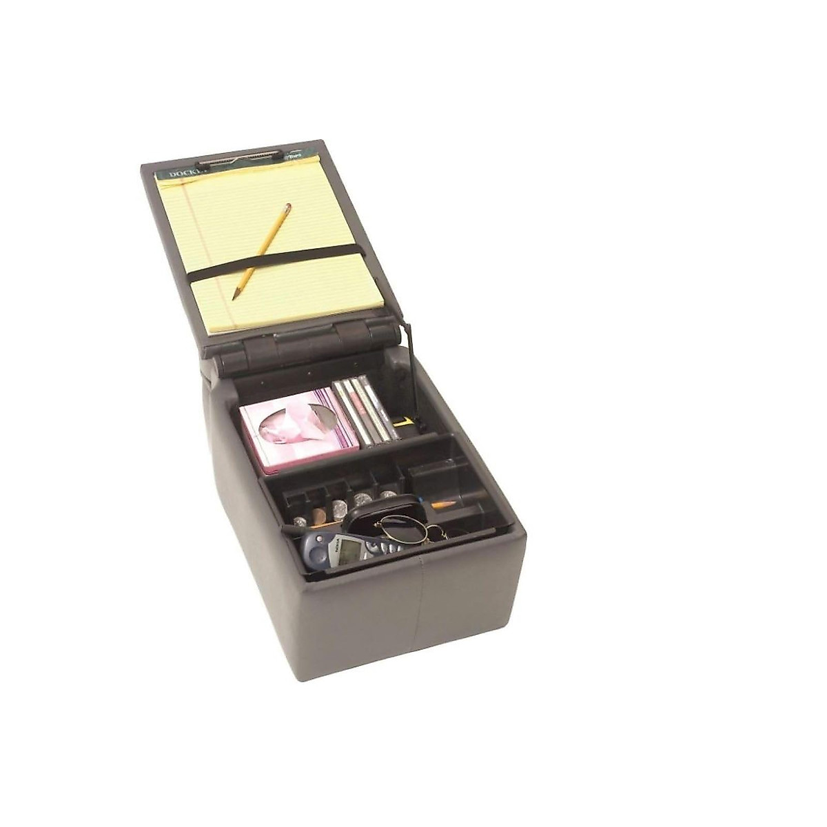 Rampage Universal Truck Bench Seat Contractor Console with Oversized Adjustable Cup Holders | Charcoal Color | 39423