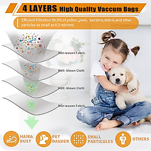 10 Pack Vacuum Bags Replacement parts for irobot Roomba, Compatible with All Roomba i & s & j Seriem Vacuum Cleaner, Clean Base i1 i1+ i3 i3+ i4 i4+ i6 i6+ i7 i7+ j7 j7+ i8 i8+ S9 S9+ Automatic Dirt