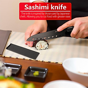 Albino monkey Sushi Making Kit - Elevate Your Sushi Skills in Minutes! Includes New Upgraded Sashimi Knife & Sushi Maker Bazooka, 2 Mats, Nigiri Tool, and More – Perfect for Beginners