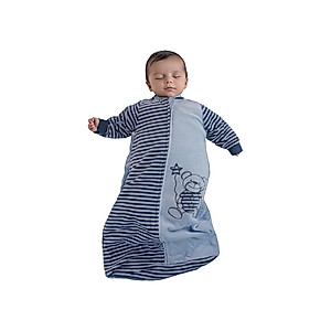 Toddler Sleeping Sack Long Sleeve 9-24M Cotton Velvet Tog 2.0 Warm12-18 Months Baby Wearable Blanket Soft Sleeping Bag with Arms 4 Seasons