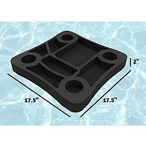 Polar Whale Floating Drink Holder Refreshment Table Tray for Pool Beach Party Float Lounge Durable Foam 17.5 Inches Large 10 Compartments UV Resistant