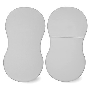 TILLYOU Cotton Fitted Bassinet Sheets for Baby Boy Girl, Fit for Halo Bassinet Swivel Sleeper, Adapt to Hourglass Bassinet Mattress Sheet, 31.5'' x 18'', 2 Pack Pale Gray
