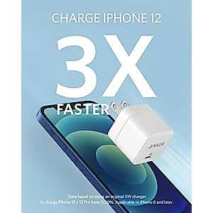 USB C Charger, Anker 2-Pack Fast Charger with Foldable Plug, PowerPort III 20W Cube Charger for iPhone 14/14 Plus/14 Pro/14 Pro Max/13, Galaxy, Pixel 4/3, iPad/iPad Mini, and More(Cable not Included)
