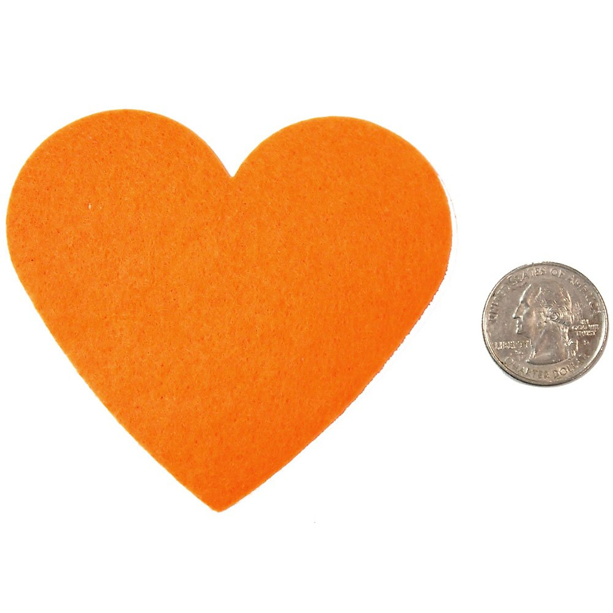 Playfully Ever After 3 Inch Orange 22pc Stiff Felt Hearts