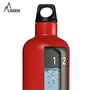 Laken Thermo Futura Vacuum Insulated Stainless Steel Water Bottle Narrow Mouth, 25 Ounce, Plain / Silver
