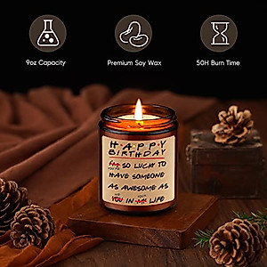 GSPY Scented Candles - Happy Birthday Candles for Men, Women - Funny Birthday Candles, Funny Birthday Gifts for Husband, Boyfriend, Best Friend, Son, Daughter, Gay, Guy - Happy Bday Gifts for Him, Her