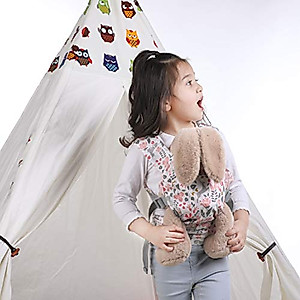 GAGAKU Baby Doll Carrier Front and Back Stuffed Animal Carriers for Little Girls - Pink