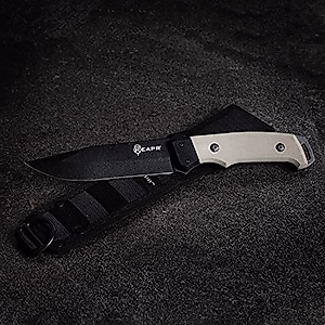 Reapr 11009 5" Brigade Full Tang Fixed Blade Knife, Modified Drop Point Blade, Dual G10 Handle, Ballistic Nylon Sheath, For Outdoor, Tactical, and EDC