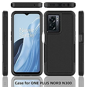 Jeylly for OnePlus Nord N300 5G Case, Matte Texture Shockproof TPU Bumper Hybrid Design Phone Case for OnePlus Nord N300, Military Grade Drop Protective Cover for Women Men, Purple