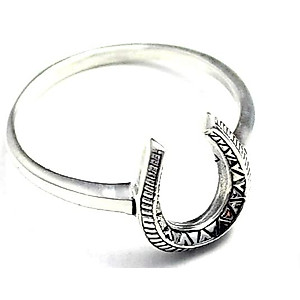 925 Sterling Silver Horseshoe band Ring COSUMOSU (8)