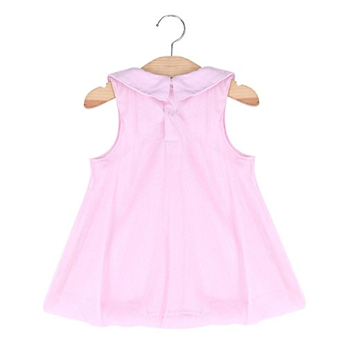 WZSYGDTC 0-24 Months Baby Party Dress Infant Girls One-Piece Romper Jumpsuit (Pink, 12-18 Months)