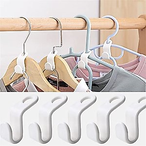 RIIPOO Clothes Hanger Connector Hooks 50PCS, Closet Hangers Hooks Space Saving for Hanging Clothes
