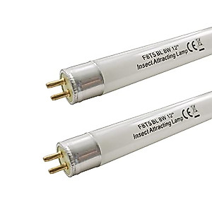 (2Pack) F8T5/BL 12 inch Replacement Black Blue Light Bulb, G5 base,T5 F8W BL368 Linear Fluorescent Blue Lamps