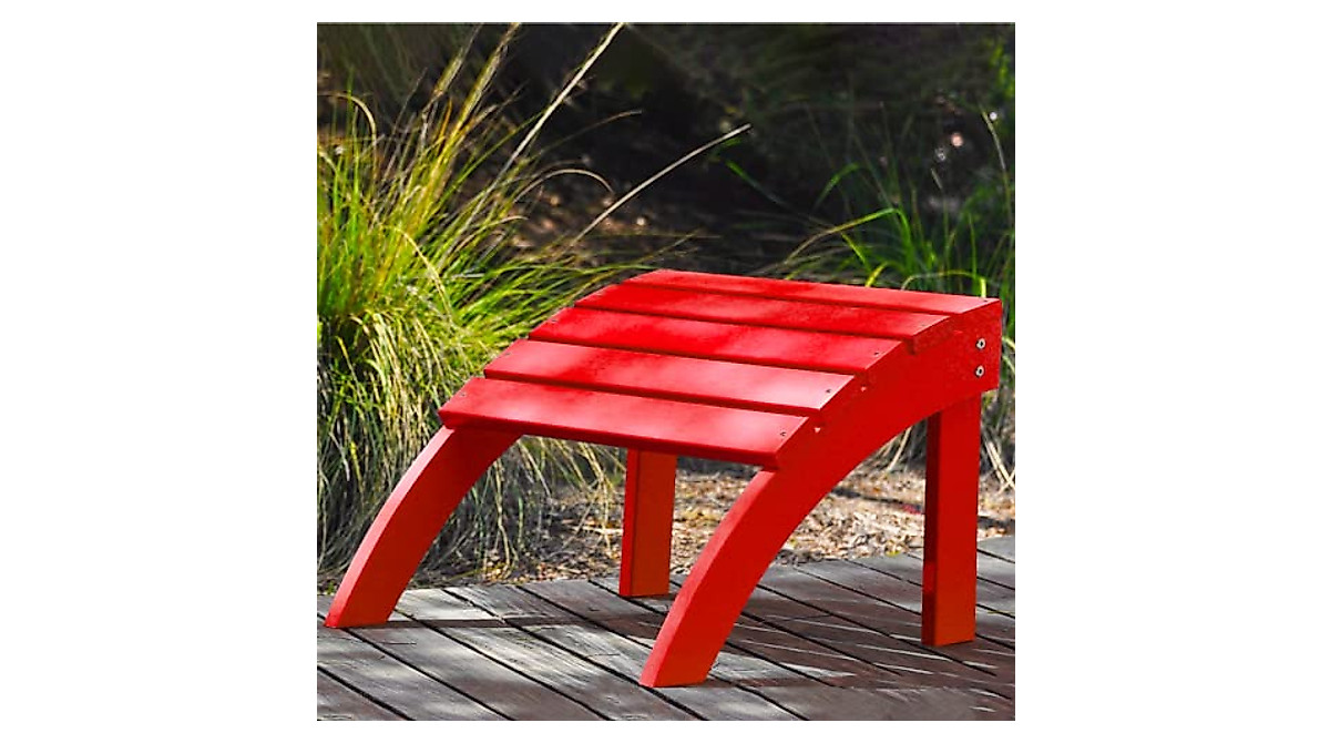 PolyTEAK Outdoor Ottoman - All-Weather Adirondack Foot Stool