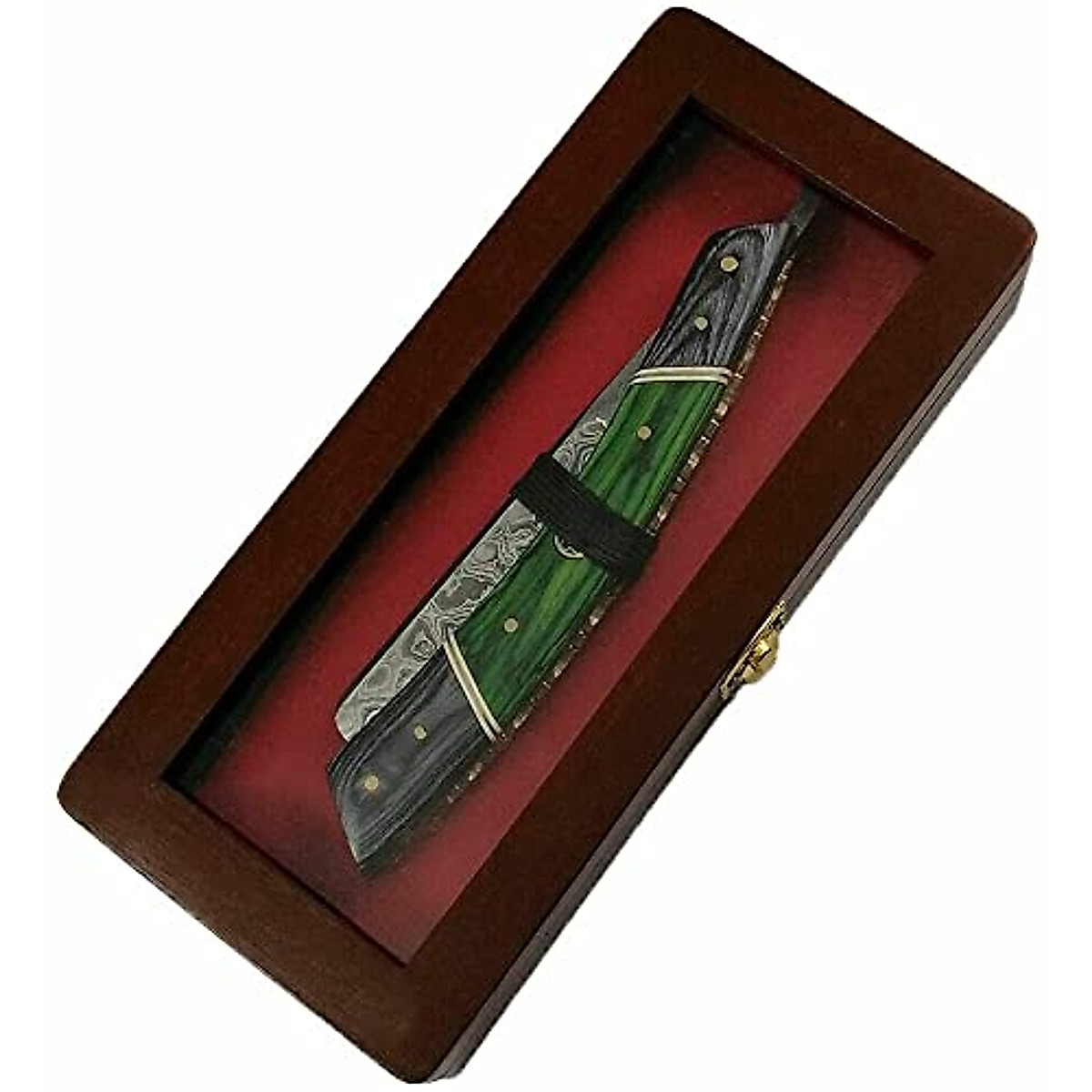 Sharpend Damascus Steel hand made Straight Barber Razor shaving razor folding fixed blade knife Ready Classic Barber Blade Edge, Men Straight Razor, Wooden case, Close Shave, Great Gift