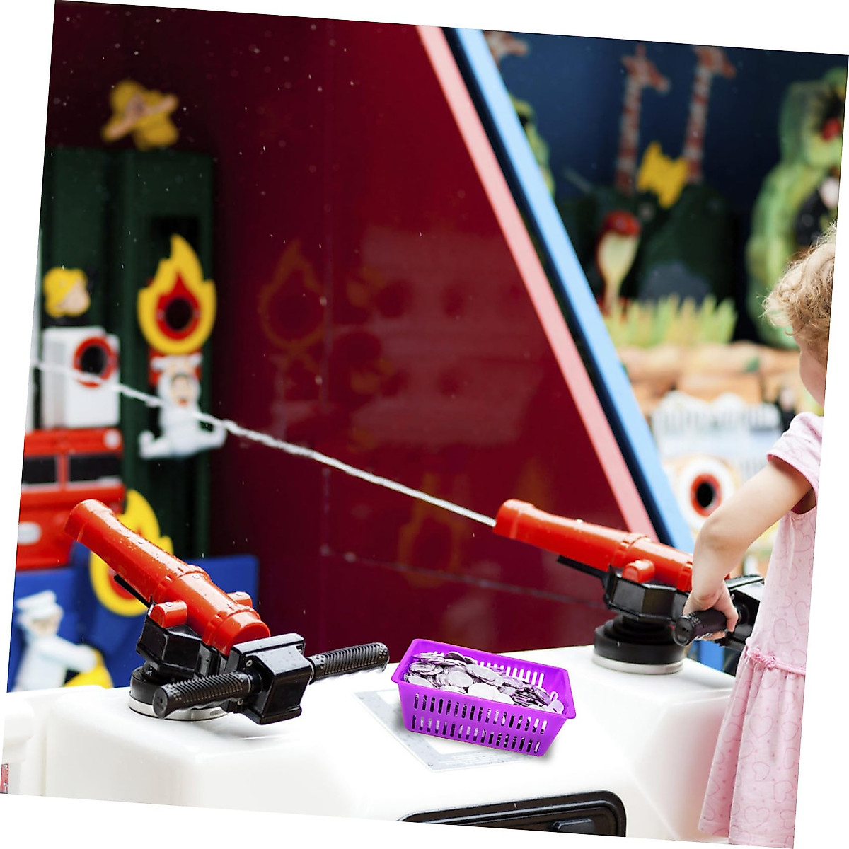 Holibanna 10pcs Game Machine Coin Basket Storage Baskets Plastic Stackable Pantry Bins Plastic Food Container Plastic Containers Coin Machine Baskets Hamper Purple Desk Groceries