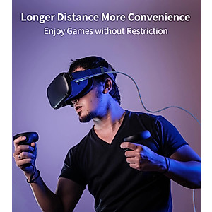 sweguard Link Cable 10 FT, VR Cable Compatible with Oculus Quest2/Pico 4 Accessories and PC/Steam VR, High Speed PC Data Transfer, USB 3.0 to USB C Cable for VR Headset
