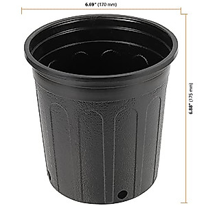 SEUNMUK 25 Packs Plastic Nursery Pots, 1 Gallon Trade Pots, Flower Plant Container for Seedling, Vegetable, Flowers, Succulents, Cuttings and Transplanting, 4 Quarts