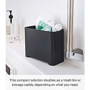 Yamazaki Home Tower Bathroom Storage Organizer Self-Draining Corner Shower Caddy For Shampoo Soap Or Cleaning Supplies, 6" - Abs Plastic -