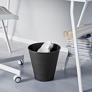 LUXVI 10L Trash Can - Compact and Eco-Friendly for Your Home (Black, 2pcs)