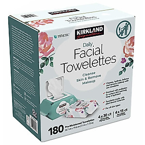 Kirkland Signature Daily Facial Towelettes, 180 Count