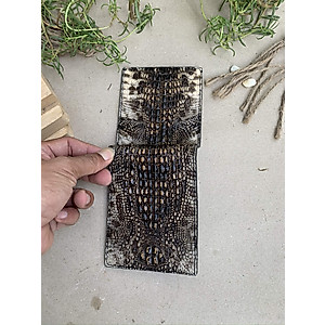 Genuine Original Crocodile Alligator Leather Skin Bifold Wallet for Men