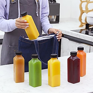 The Buyer Choice 24pcs 16oz Plastic Bottles with caps bulk – Clear Reusable Juice Bottles with caps for smoothies, Disposable Empty bottles for drinks, Juice containers with lids for fridge